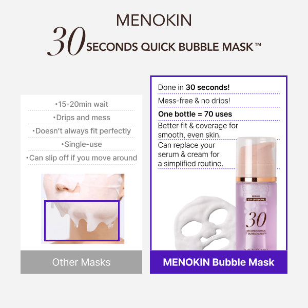 Menokin 30 seconds Quick Bubble Mask Repair - Clean Korean Skincare ...